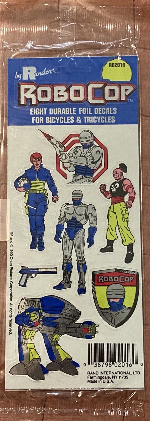 Vintage 1990 Rand RoboCop Stickers Sealed Package of 8 Foil Decals | eBay
