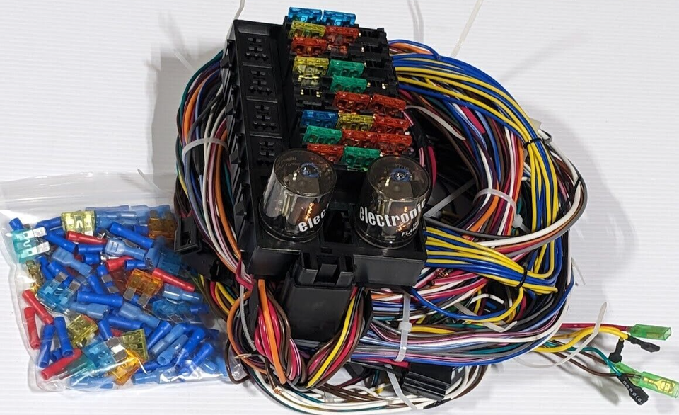 22 Circuit Wiring Harness Street Hot Rat Rod Custom Universal Wire Kit ...