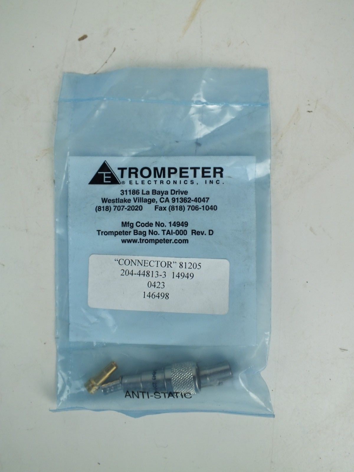 New Trompeter Connector 81205, 204-44813-3 14949 0423 146498 | eBay