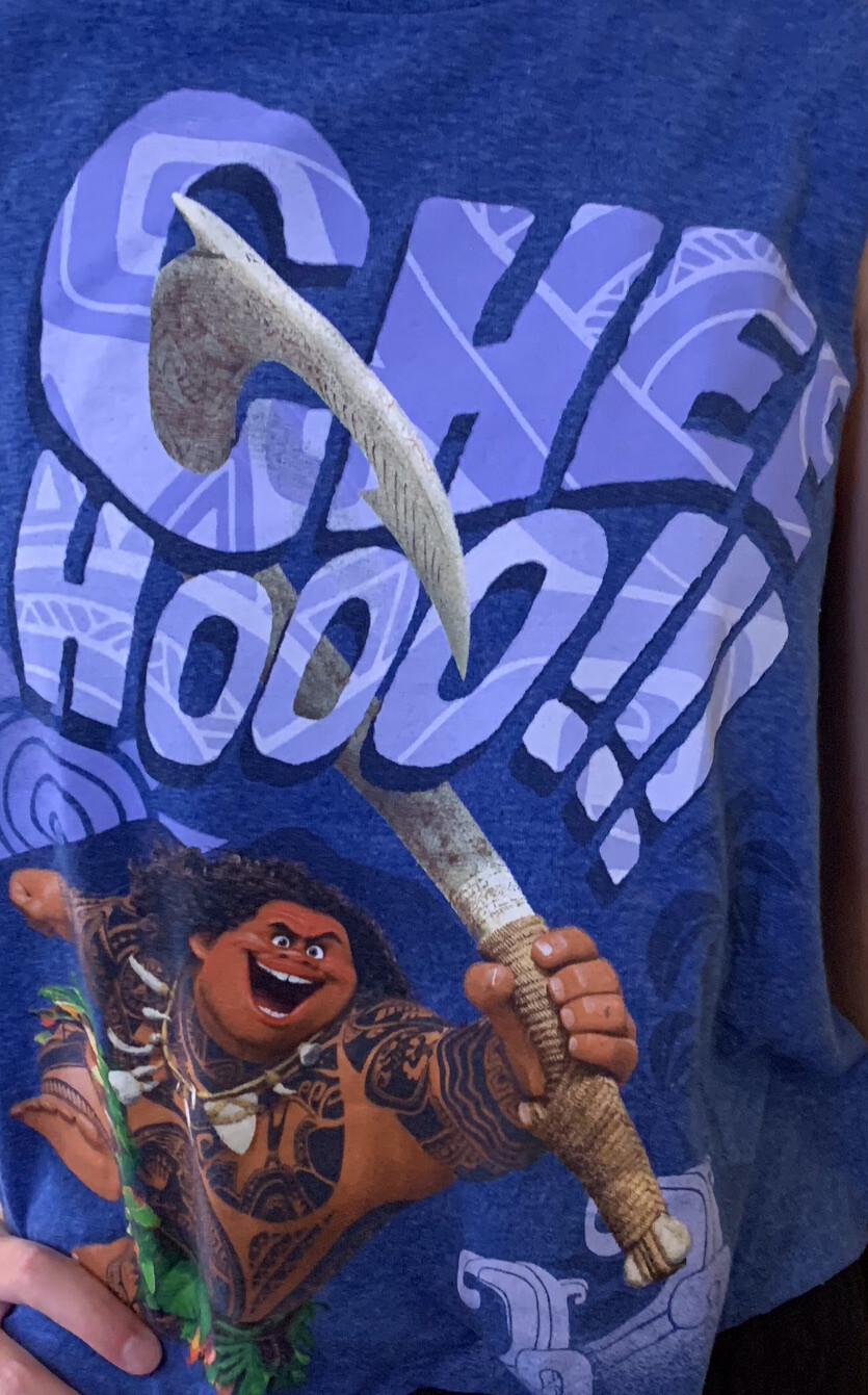 Disney Moana Chee Hooo!!! Women’s Juniors Cropped T S… - Gem