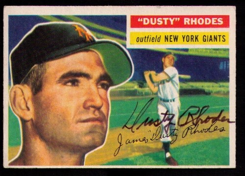 1956 Topps #50 Dusty Rhodes AUTOGRAPHED SIGNED New York Giants NICE! | eBay