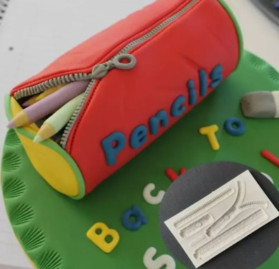 Zipper Zip Silicone Fondant Mould Chocolate Sugar Paste Sugar craft ...