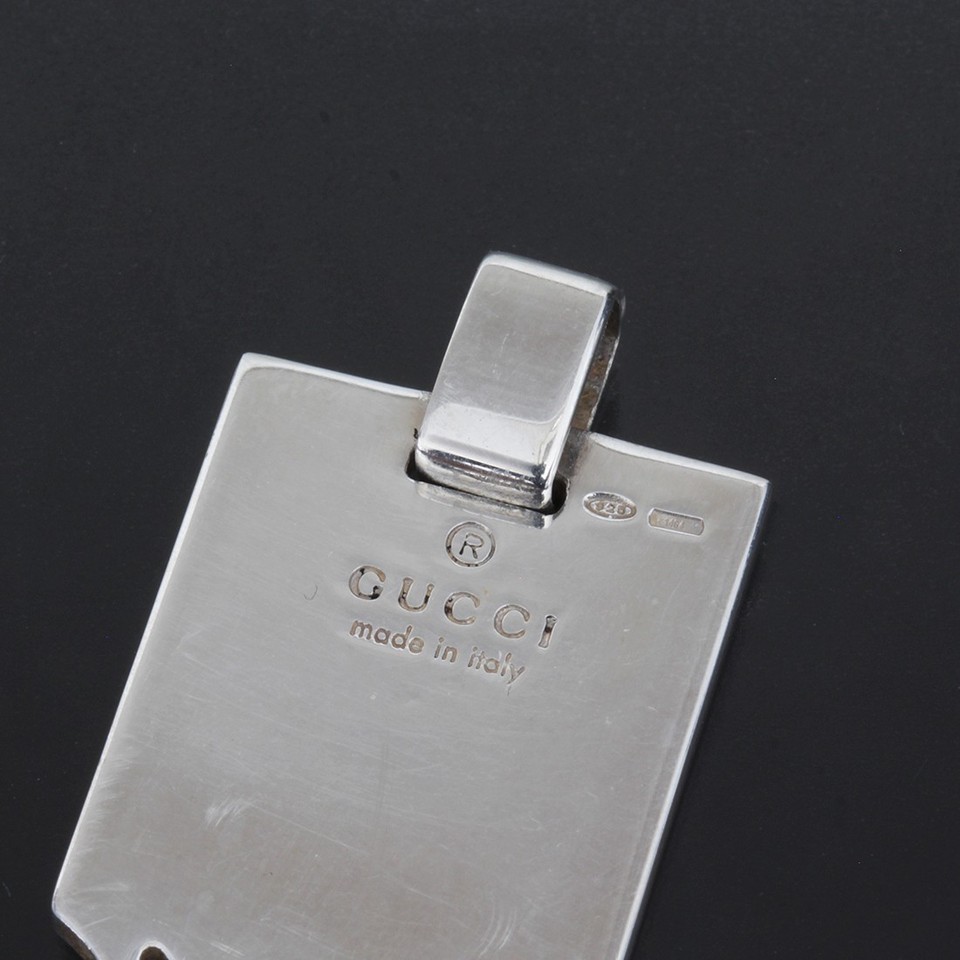 GUCCI Zodiac Logo Plate Virgo SV925 Barghio Pendant Charm Newly ...