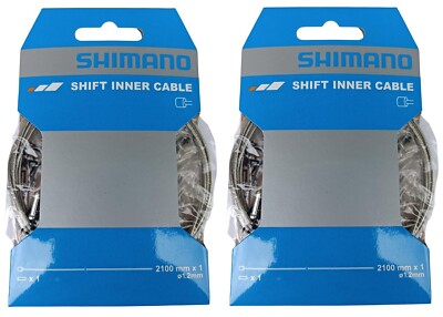 2x Shimano Shift Inner Cable - 1.2mm x 2100mm - Gear Wire - MTB, Road ...