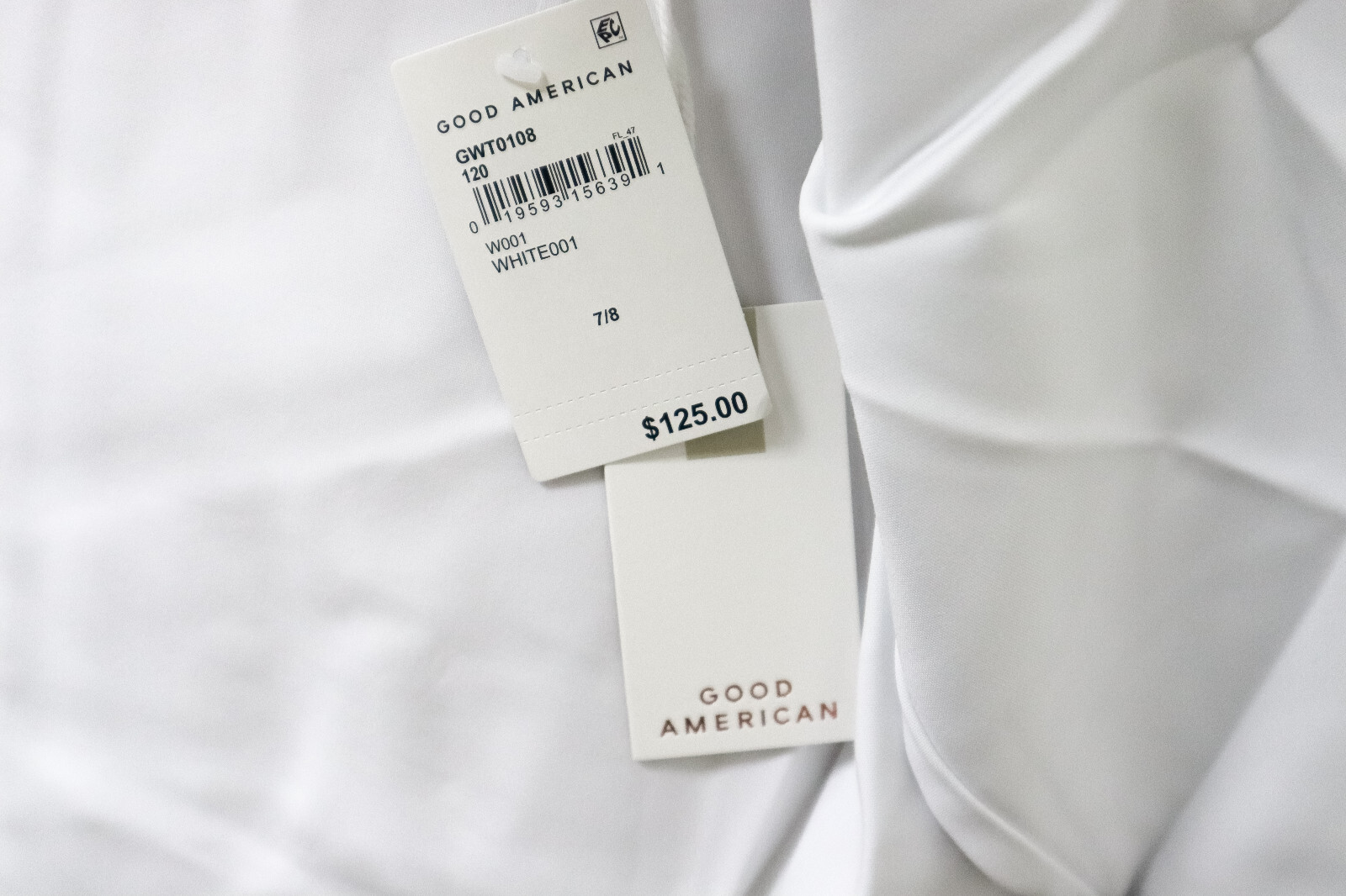 Good American TABBED POPLIN SHIRT GWT0108 WHITE001 Size 7/8 [ 4XL-5XL ...