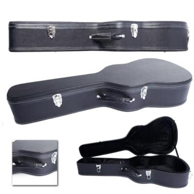 39" Acoustic Classical Guitar Hard Case Box Microgroove Flat Black High ...