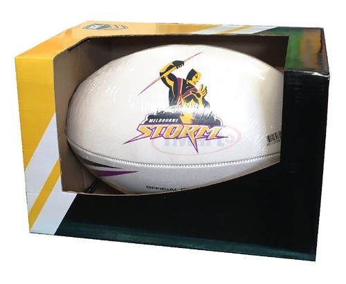 Steeden Powerade Official Melborune Storm Replica NRL Rugby Match Ball ...