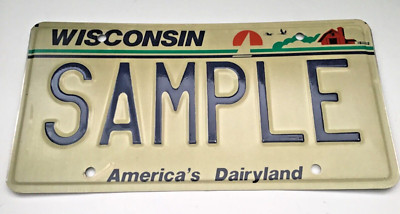 1986 Wisconsin SAMPLE License Plate Tag | eBay