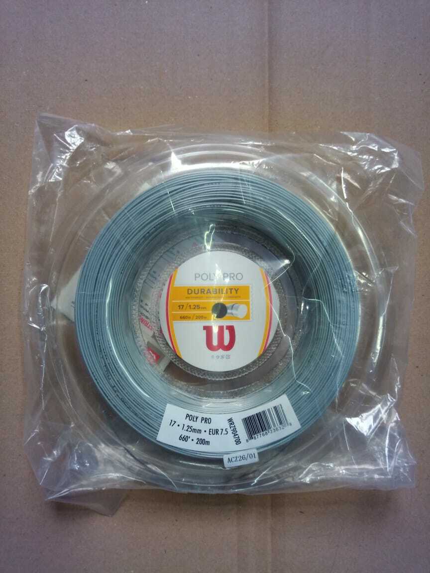 Wilson Poly Pro 17 1.25mm Tennis Strings 200M/660FT Reel | eBay