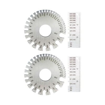 4PCS Sheet Metal Gauge Thickness Gage Wire Gauge Measuring Tool ...