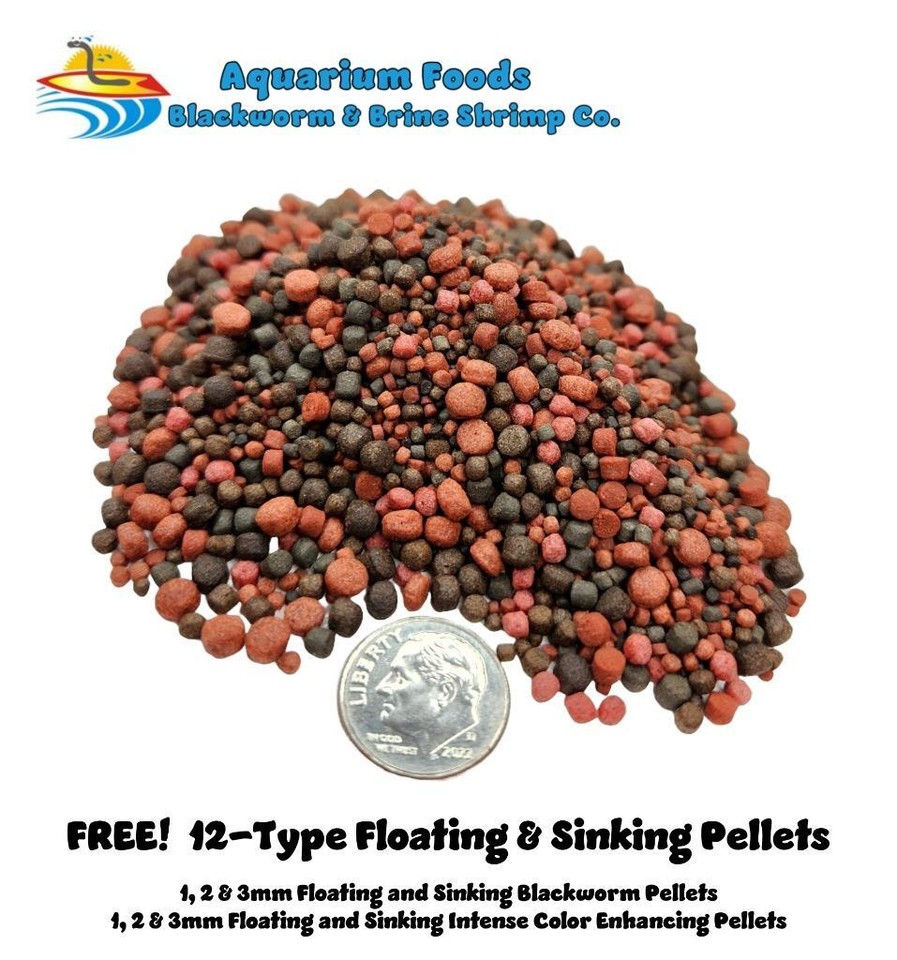 Premium Tropical Fish Flake Food With FREE 12-Type Pellet Mix & 4-Type ...