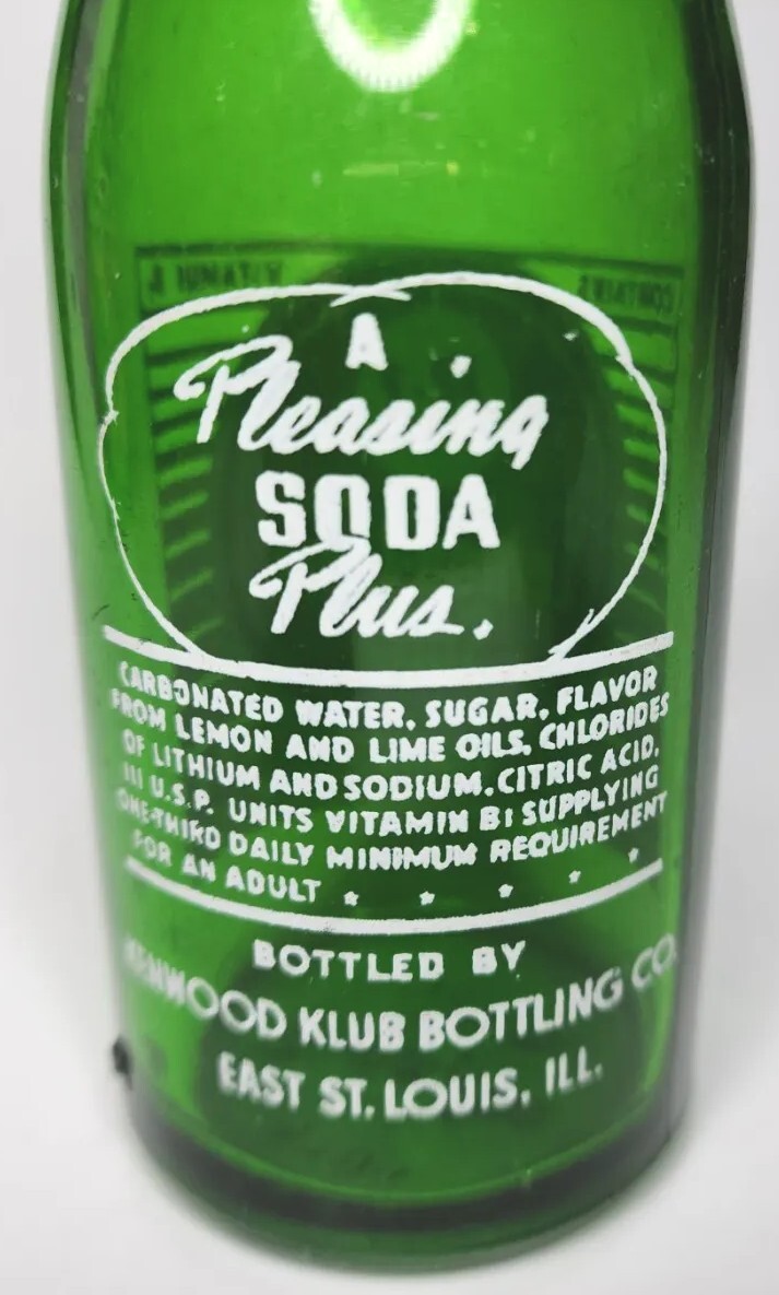 VTG 1960's Pop ACL Soda Bottle 7oz B-1 Lemon Lime Soda East St. Louis ...