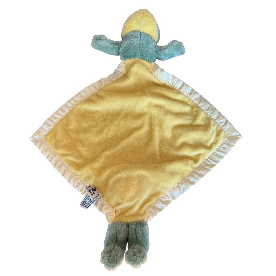 My Banky Paddy Soft Plush Frog Blankie Lovie Green Yellow Satin Lori ...