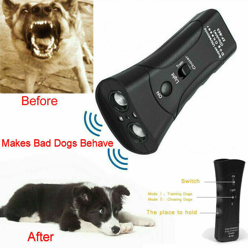 Ultrasonic Stop Barking Away Anti Bark Control Dog Training Repeller ...