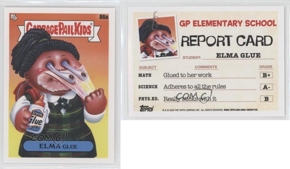 2020 Topps Garbage Pail Kids Late to School Elma Glue #86a 8d2 | eBay