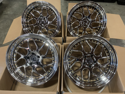 19x9.5 +15 | 19x10.5 +22 Aodhan DS1 5x114.3 Vacuum Chrome Wheels Set ...