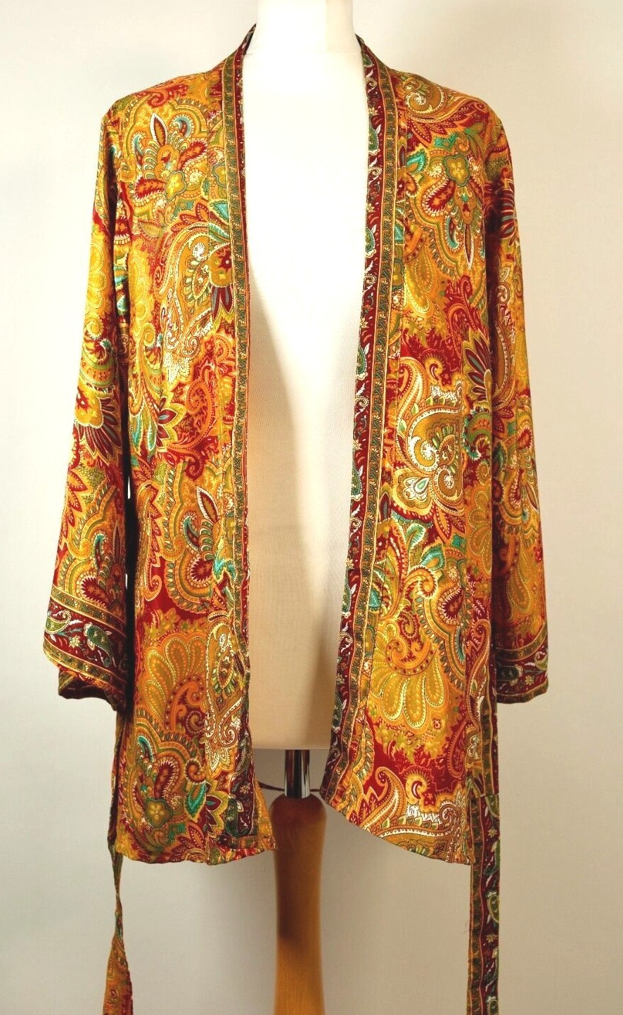 Kimono top Orange summer silk style cover up 8 10 12 14 16 18 hippy ...