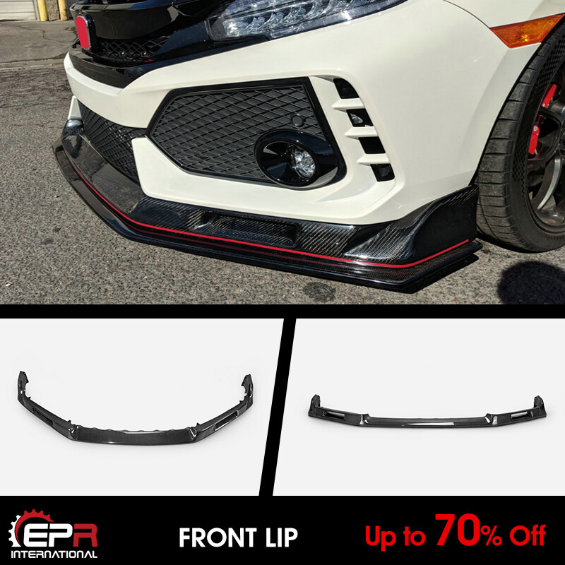 For Honda FK8 CIVIC TYR EV Style Carbon Fiber front lip Bumper Under ...