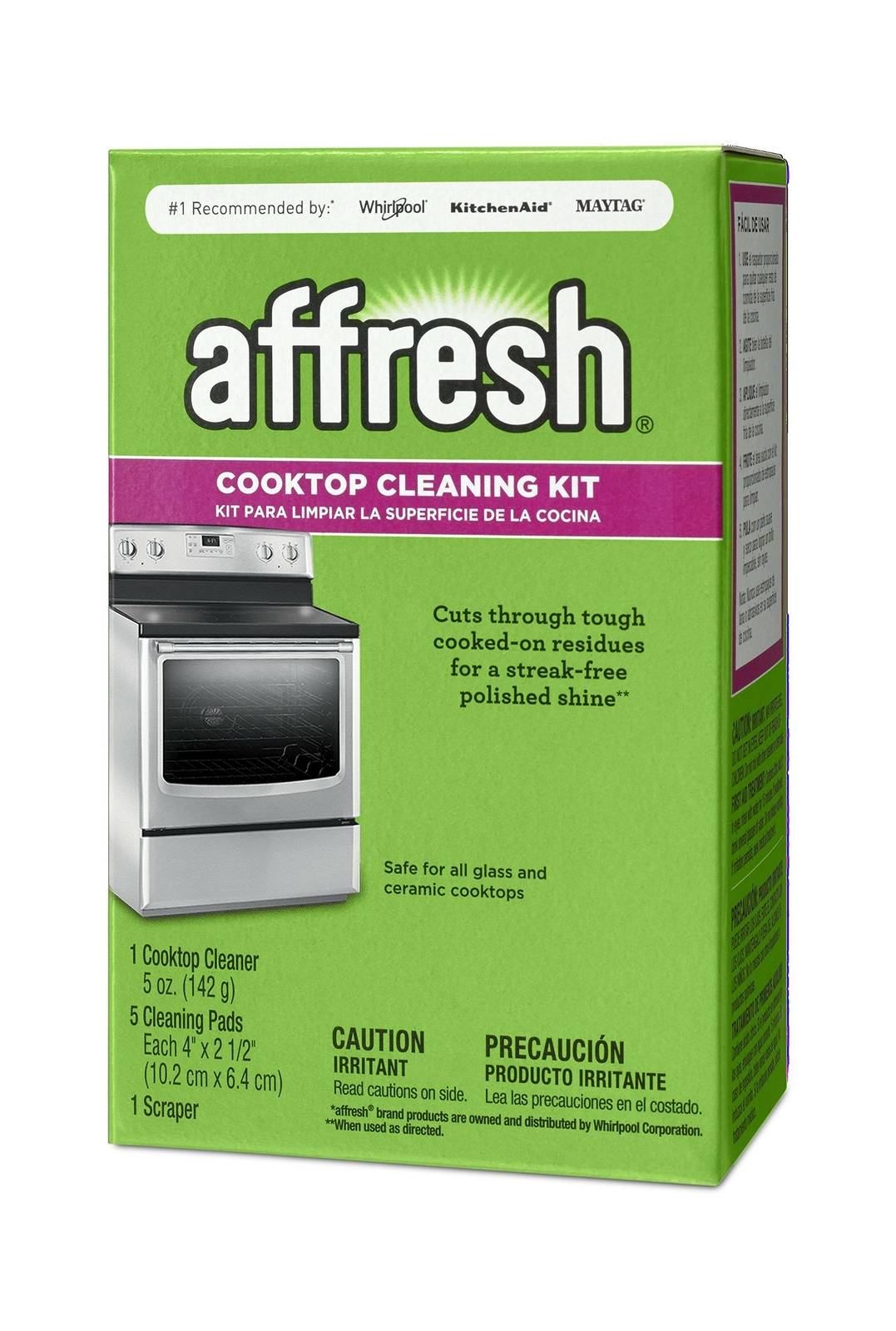 Affresh W11042470 Cleaning Kit (Cooktop Cleaner Scraper and Scrub Pads ...
