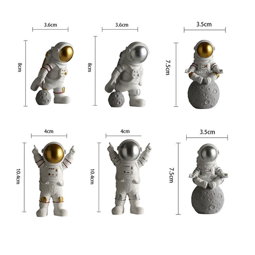 Astronaut Figurines Astronaut Model Cosmonaut Statues Miniatures Gift ...