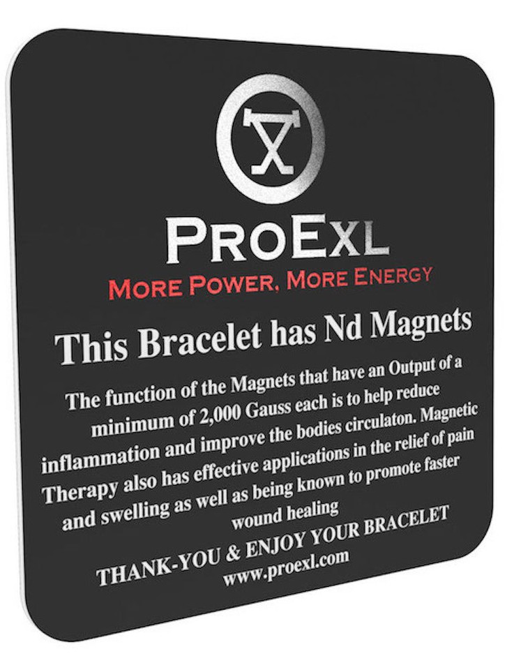 ProExl ion Magnetic Energy Golf Bracelet Graphite Gray Deluxe Gift Box ...
