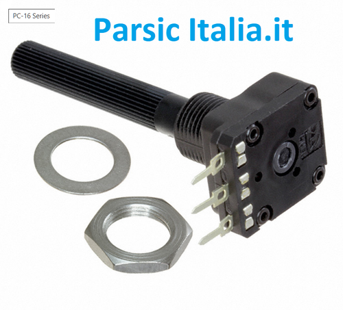 A1M 1Megaohm 1M logaritmico Potenziometro PIHER plast. nero mono PIN ...