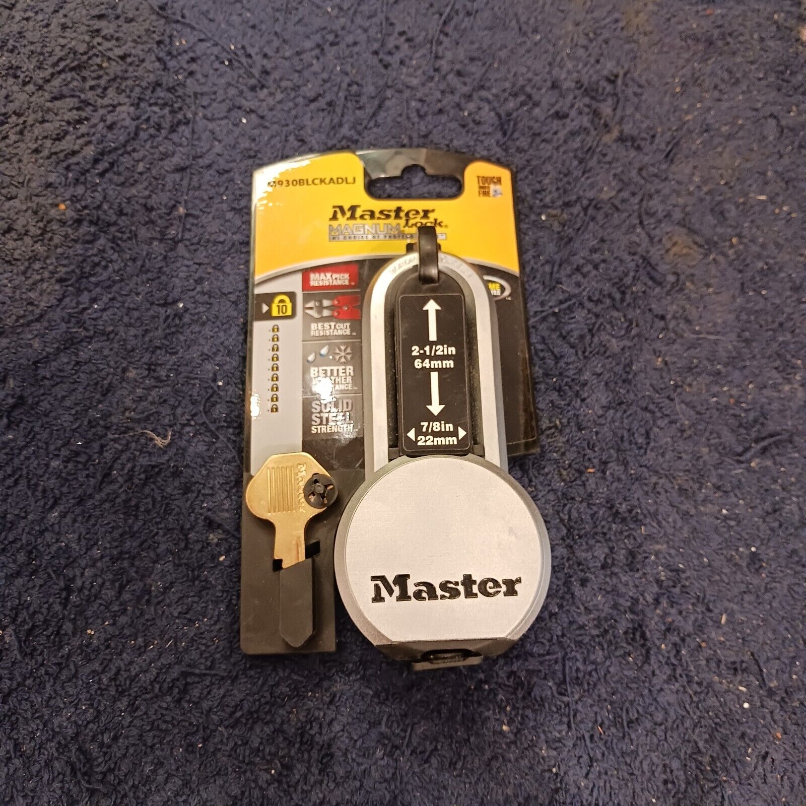 Master Lock M930blckadlj. Magnum Heavy Duty Solid Steel Padlock 2 Keys ...