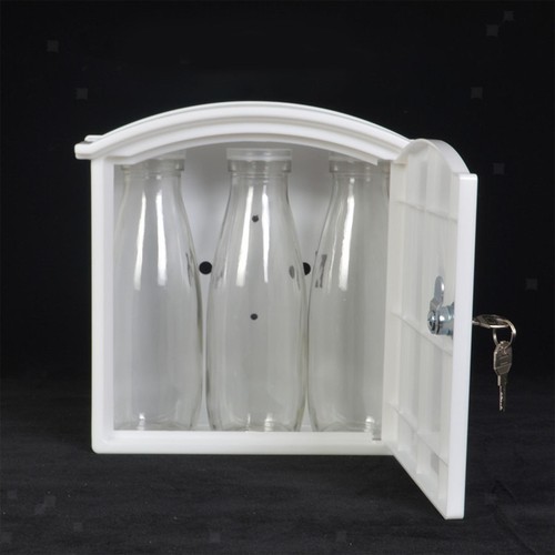 Wall Mounted Milk Box with Lock Practical Dairy Holder Locking Mailbox ...