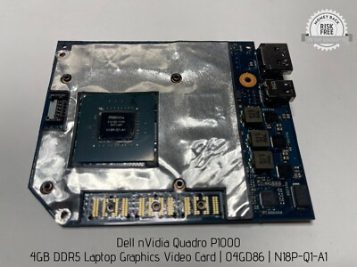 Dell nVidia Quadro P1000 4GB DDR5 Laptop Graphics Video Card, 04GD86 ...