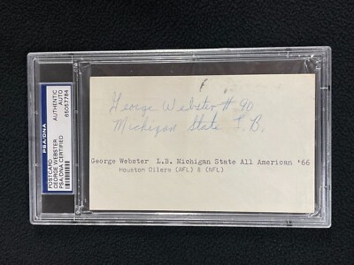 George Webster Signed PSA/DNA Certified Postcard Houston Oilers MSU | eBay