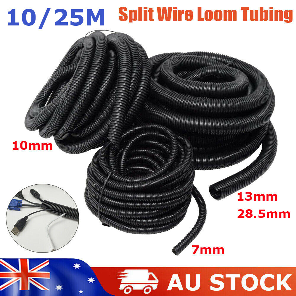 Split Loom Wire Tubing Auto Home Electrical Wiring Sleeve Conduit Cable ...