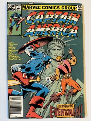Captain America #267 FN = Newsstand, Everyman! (1982) | eBay
