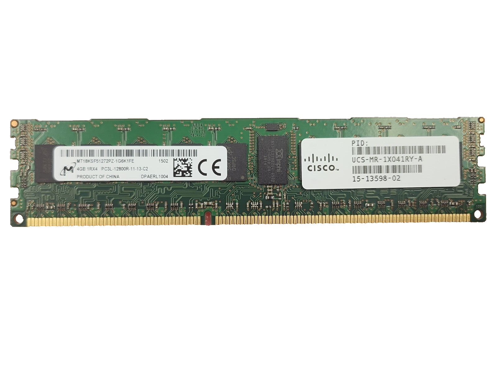 Cisco Micron 4GB PC3-12800 DDR3-1600MHz ECC DIMM UCS-MR-1X041RY-A 15 ...