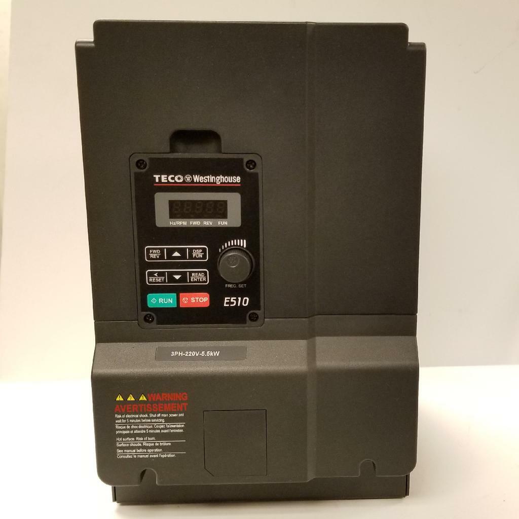 7.5 HP 3 PHASE 460 VOLTS TECO NEMA 1/IP20 VARIABLE FREQUENCY DRIVE E510-408-H3-U | eBay