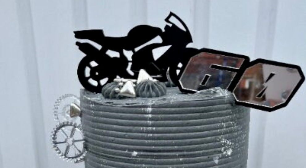 Personalised Motorbike Cake Topper with Motorbike Cake Decorations ...