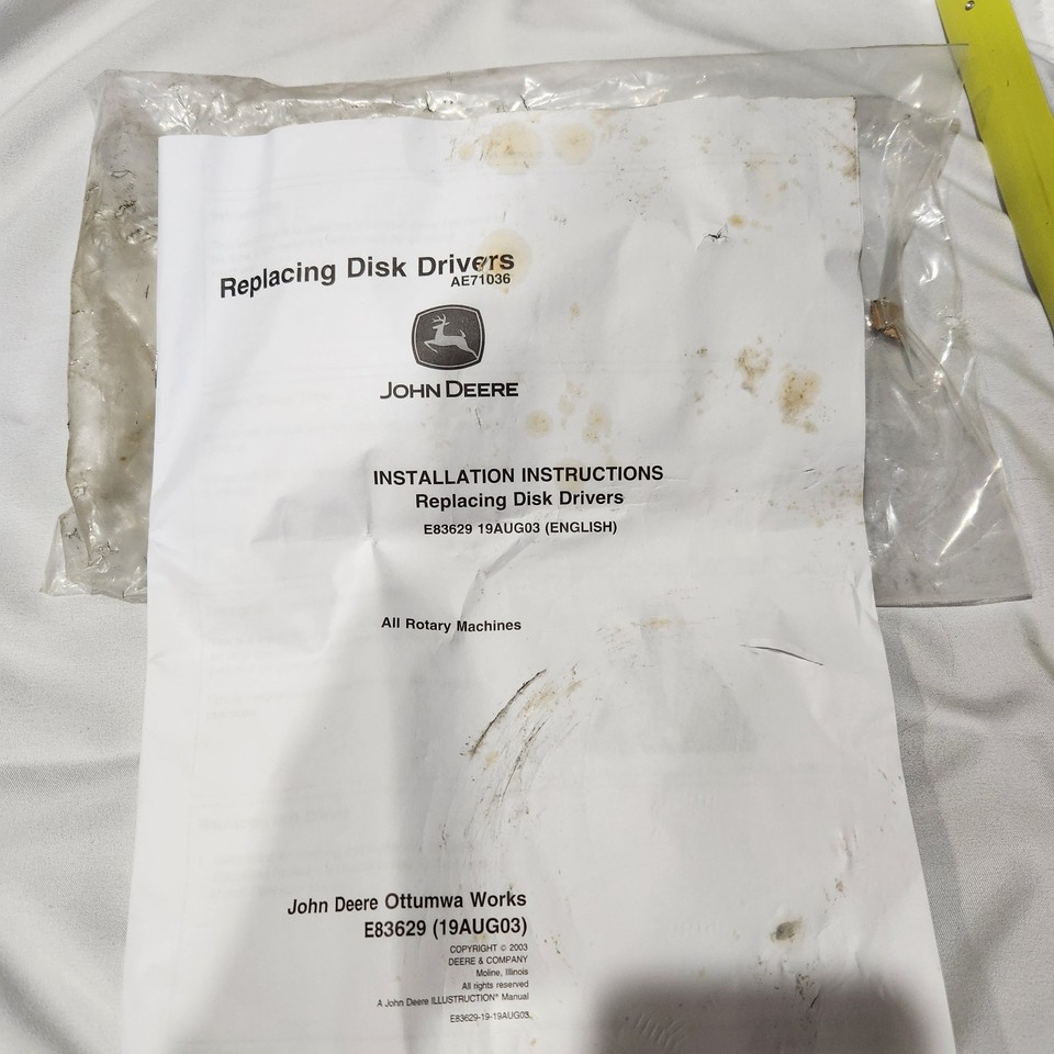 Hub Driver Disc Shear John Deere 955 956 500R 900 994 535 625 AE71036 ...