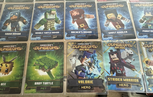 Minecraft Dungeons Arcade Card Lot 86/118 No Duplicates + 10 Hero Foils ...