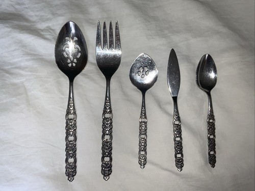 Oneida Community Stainless 5 pc Serving Set in the Voila Viola pattern ...