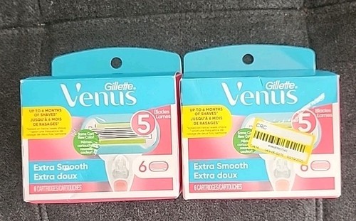2x Gillette Venus Extra Smooth Razor Blades, 12 Cartridges Total BRAND ...