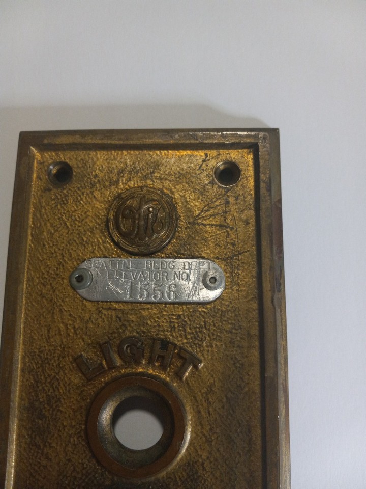 Seattle Antique Elevator Control Panel Brass Bronze Hardware Ornate ...