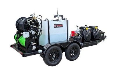 American Jetter 51T Trailer Sewer Drain Cleaner 76 HP EFI 23 GPM 4000 ...