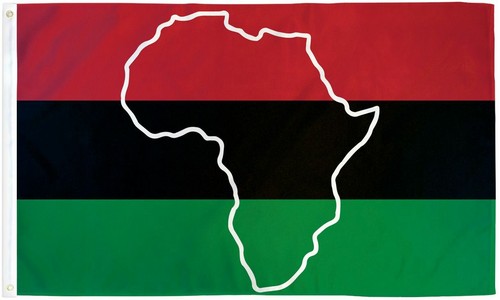 Pan-African Flag with Africa Map 3x5 UNIA Afro-American Pride Black ...