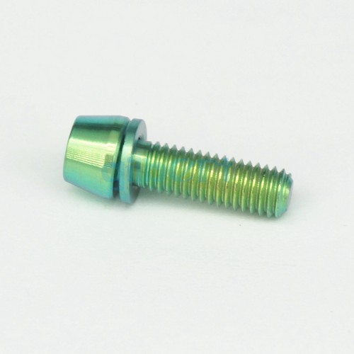 (4) M5 16/18/20mm Long GR5 Titanium Bike Screw Taper Cone Head Bolts ...