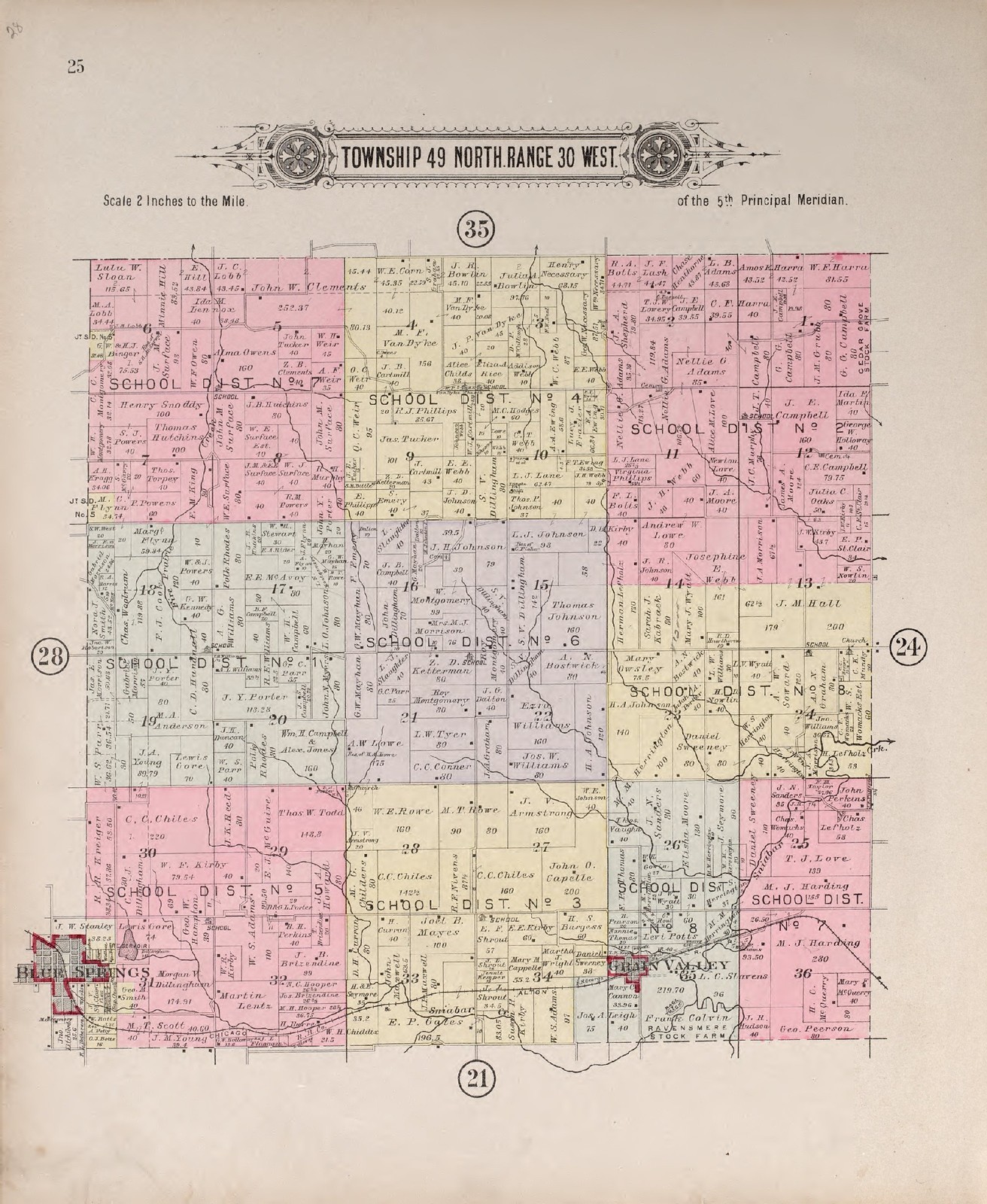 1904 Atlas JACKSON COUNTY MISSOURI plat map | Grelly UK