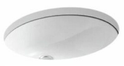 Kohler K-2210-0 Caxton White-Colored Undermounted Lavatory for Bathroom ...