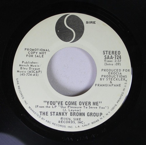 Rock Promo Nm! 45 The Stanky Brown Group - You'Ve Come Over Me / You'Ve ...