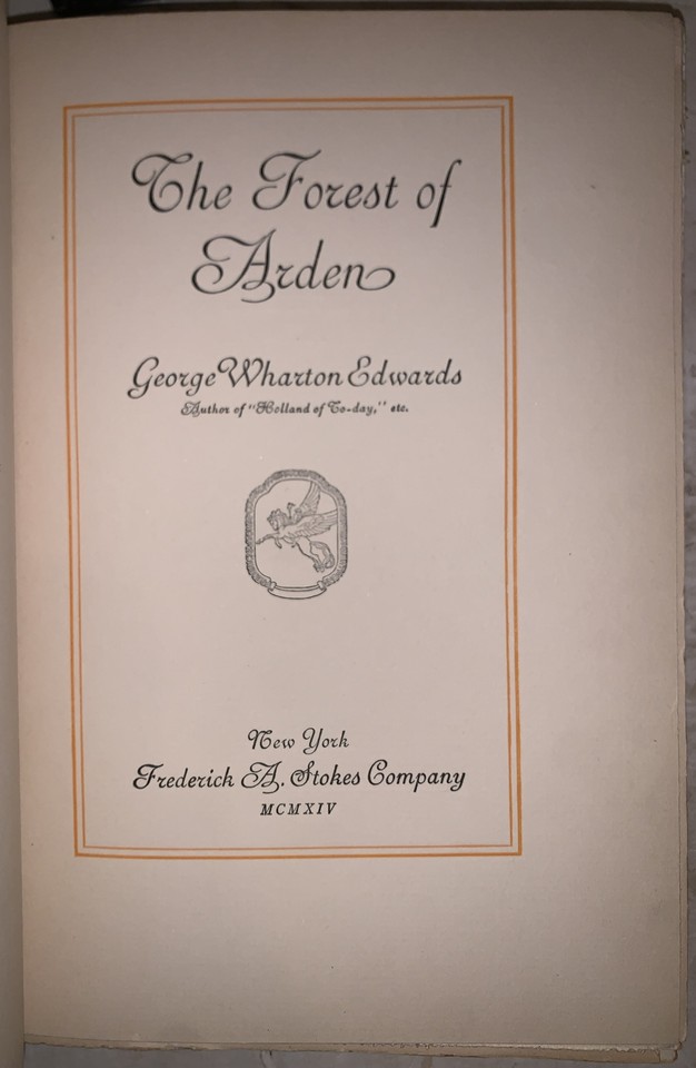 1914,1st,The Forest Of Arden,Legends Folklore,Margaret & Edwin Shattuck ...