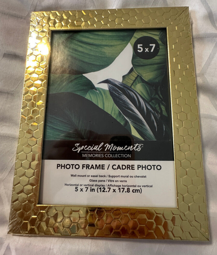 5X7 PHOTO FRAME GOLD / BRASS COLOR 5" X 7" SPECIAL MOMENTS NEW SEALED ...