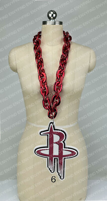 New NBA HOUSTON ROCKETS Gameday BIG Fan Chain RED Fanchain | eBay
