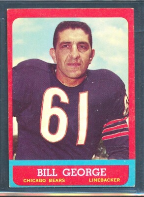 1963 Topps Football #70: BILL GEORGE Chicago Bears ~ EX to EX-MT | eBay